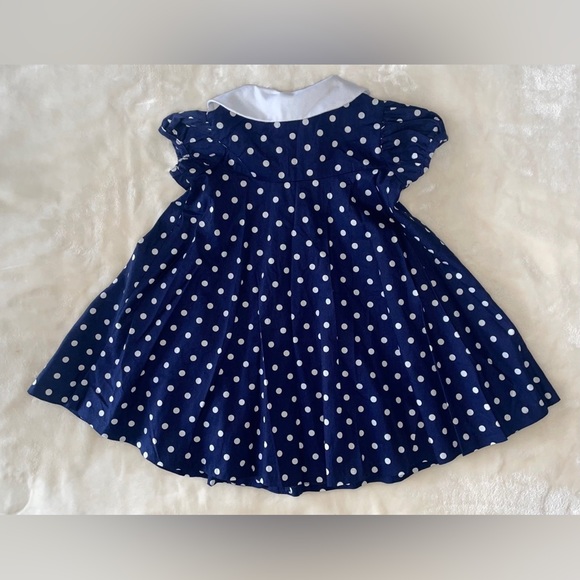 Bonnie Jean | Dresses | Nwt Bonnie Jean Navy Polka Dot Daisy Dress ...